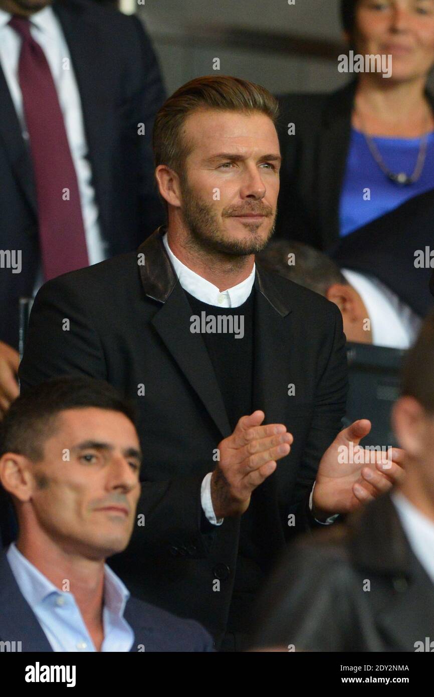 David Beckham attending the UEFA Champions League stage Group F soccer ...