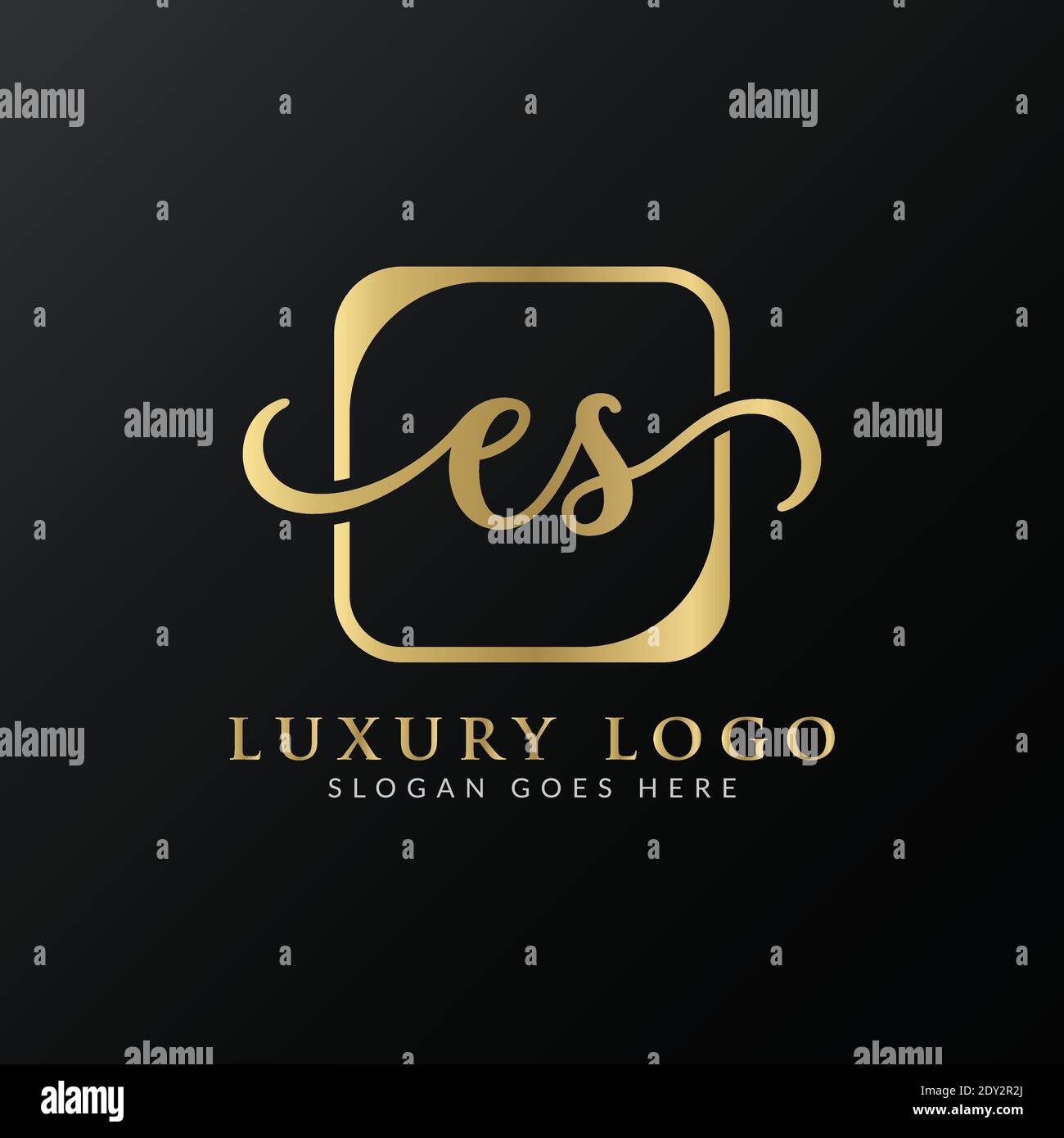 Initial ES Letter Logo Creative Modern Typography Vector Template. Creative Abstract Letter ES ...