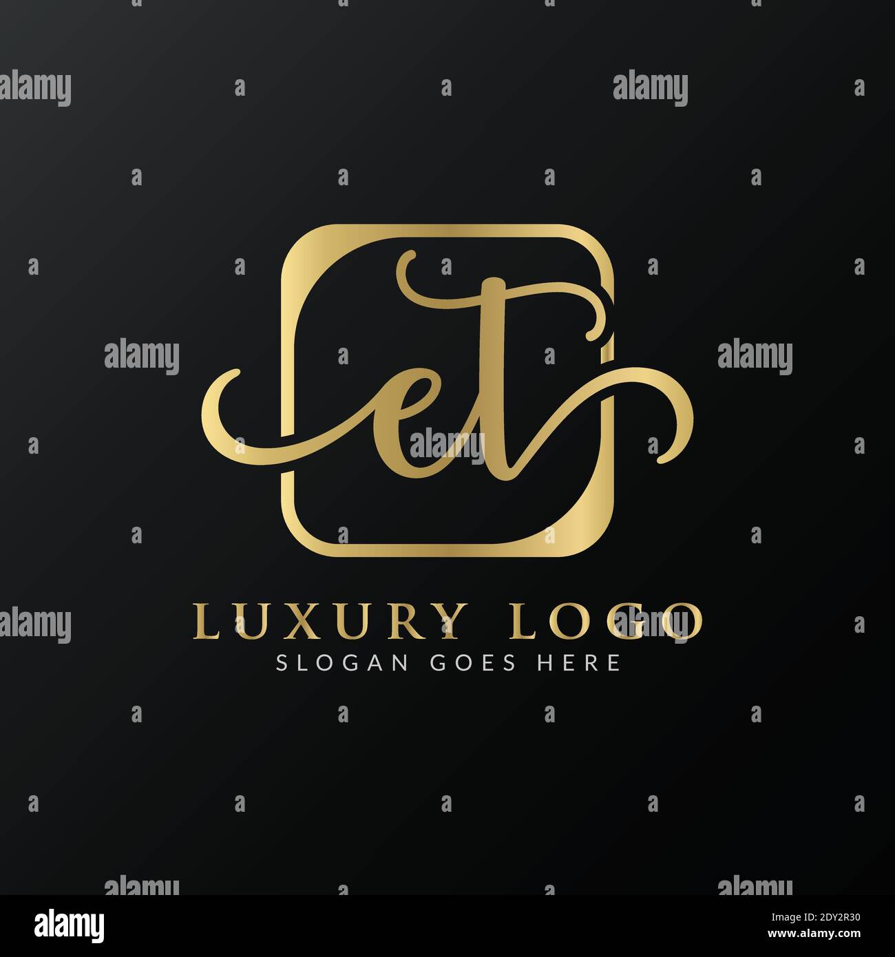 Initial ET Letter Logo Creative Modern Typography Vector Template ...