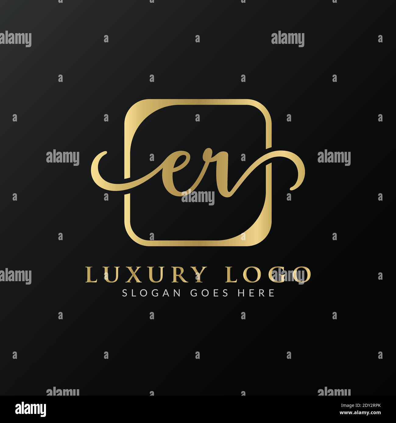 Initial ER Letter Logo Creative Modern Typography Vector Template ...