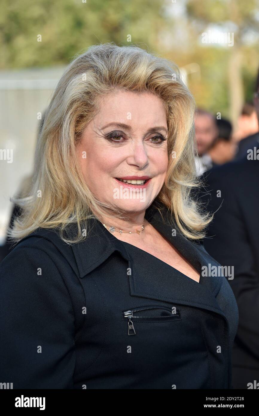 Catherine Deneuve arriving for Louis Vuitton Spring-Summer 2015 Ready ...