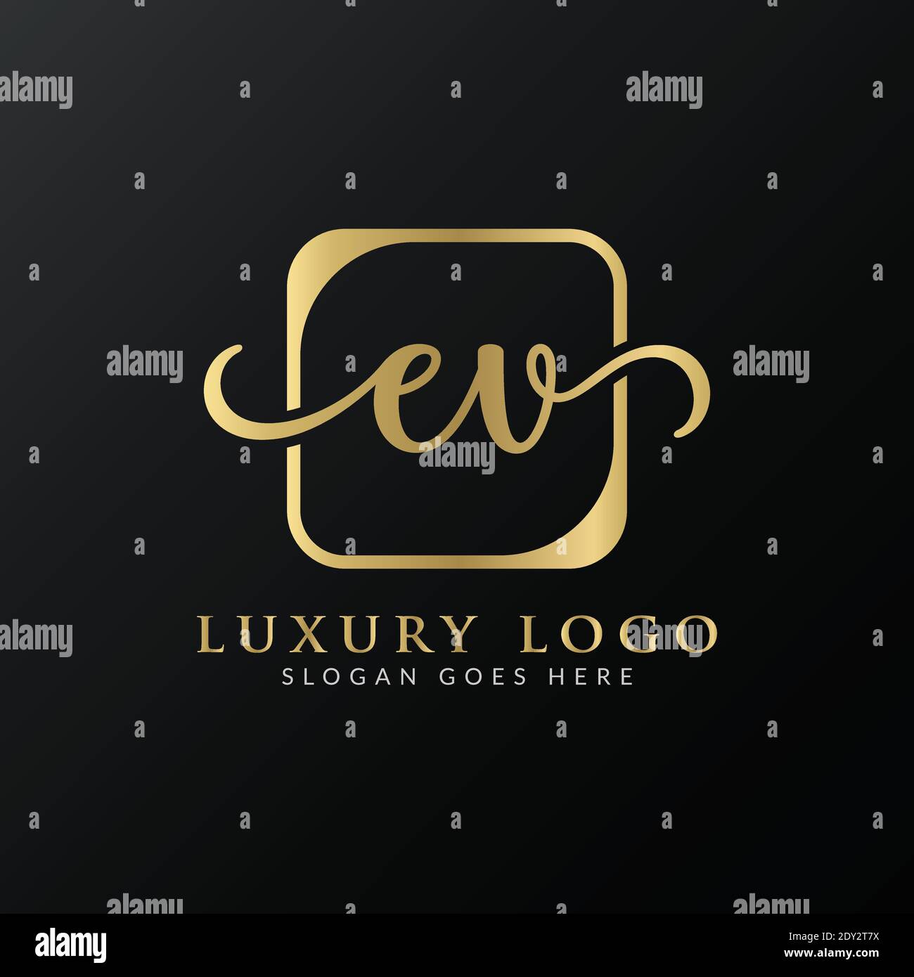 Initial EV Letter Logo Creative Modern Typography Vector Template ...