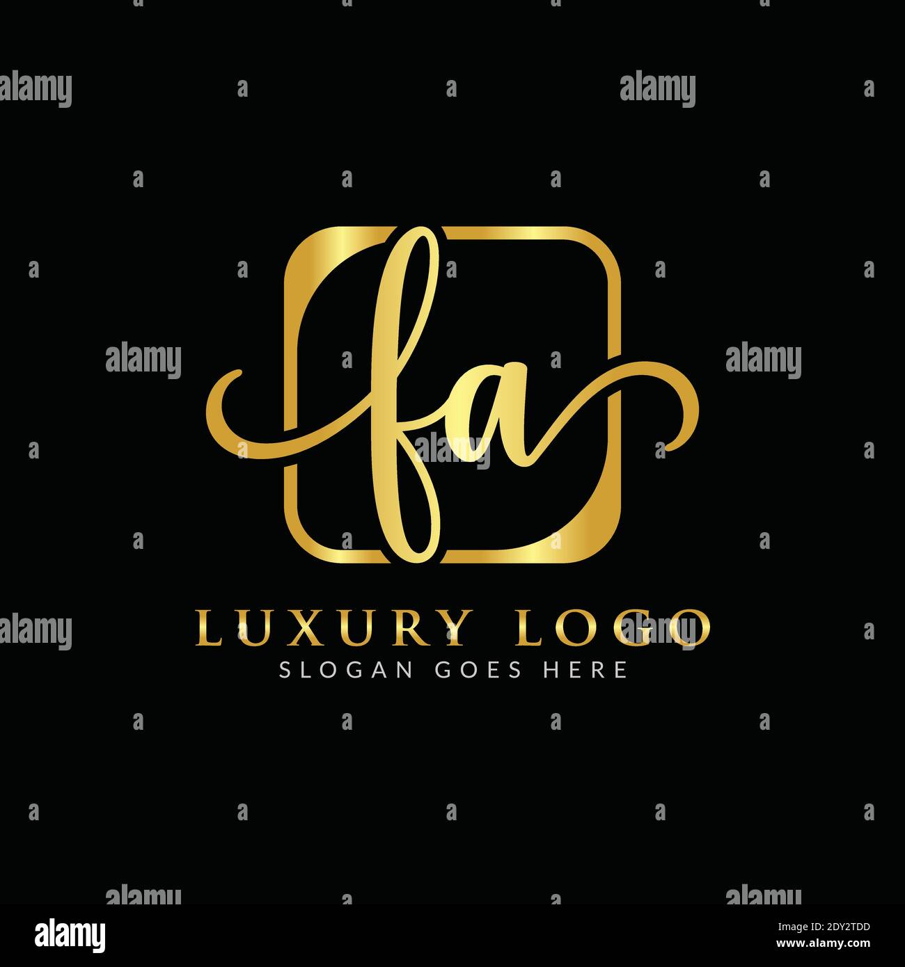 Initial FA Letter Logo With Creative Modern Business Typography Vector ...