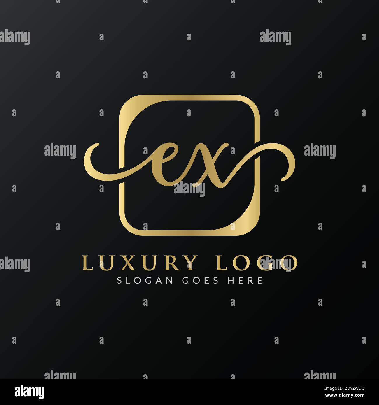 Initial EX Letter Logo Creative Modern Typography Vector Template ...