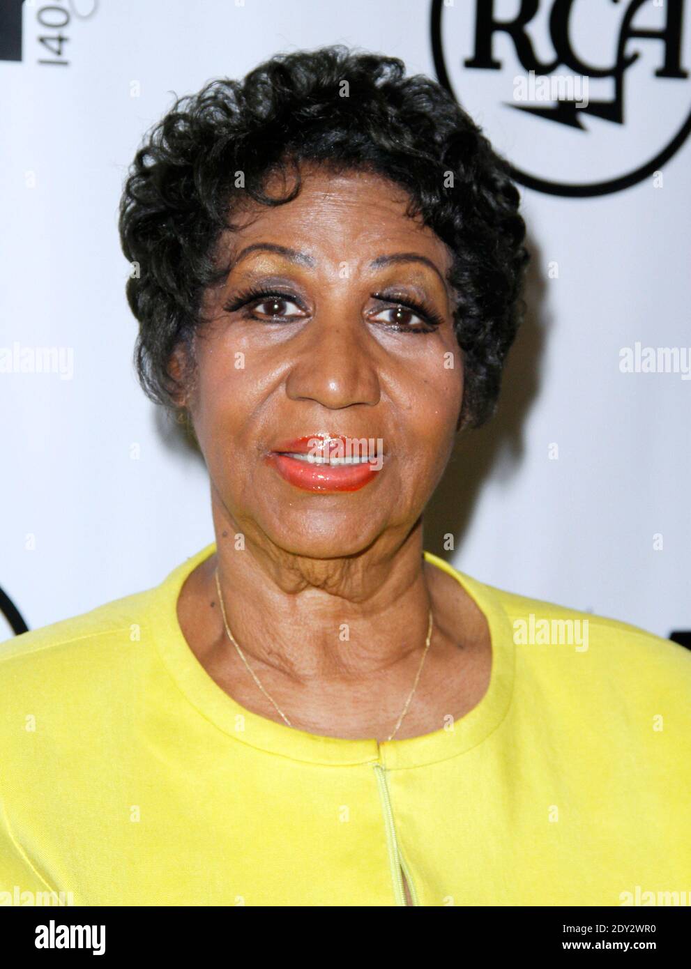 Aretha Franklin poses before speaking as the 92nd Street Y Presents ...