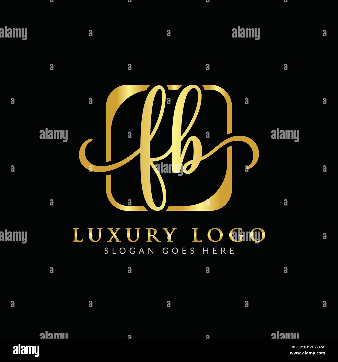 Initial FB Letter Logo With Creative Modern Business Typography Vector Template. Creative Letter ...