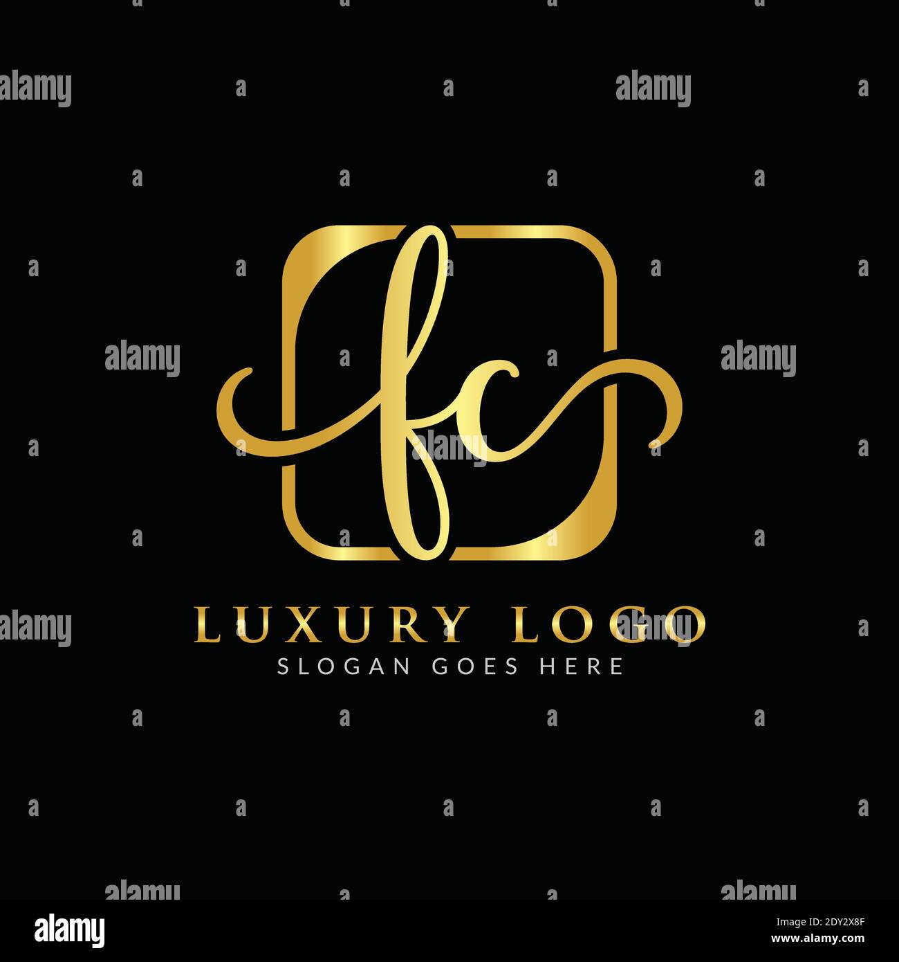 Initial FC Letter Logo With Creative Modern Business Typography Vector ...