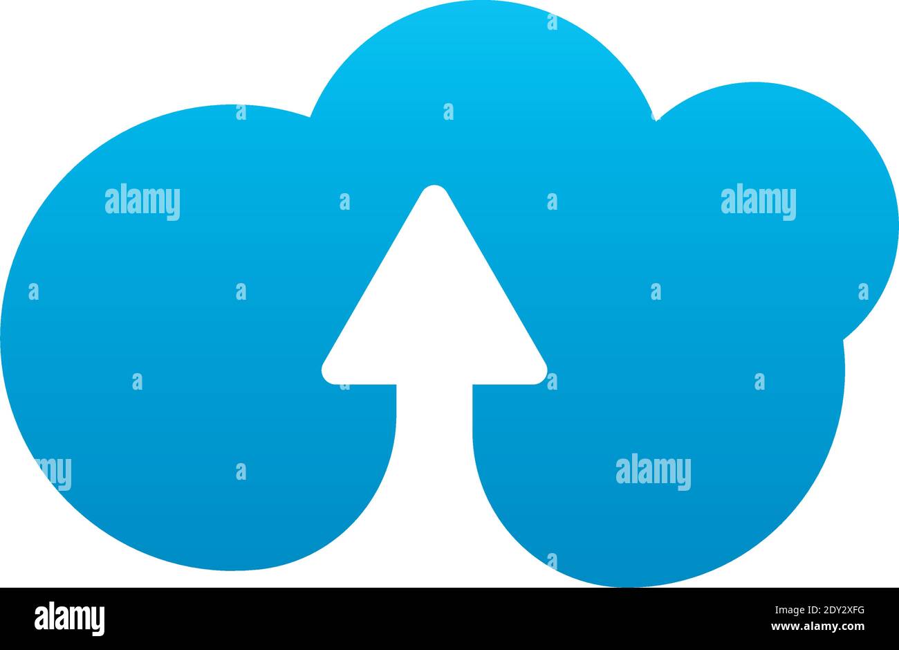 cloud and arrow upload company logo colorful design icon vector ...