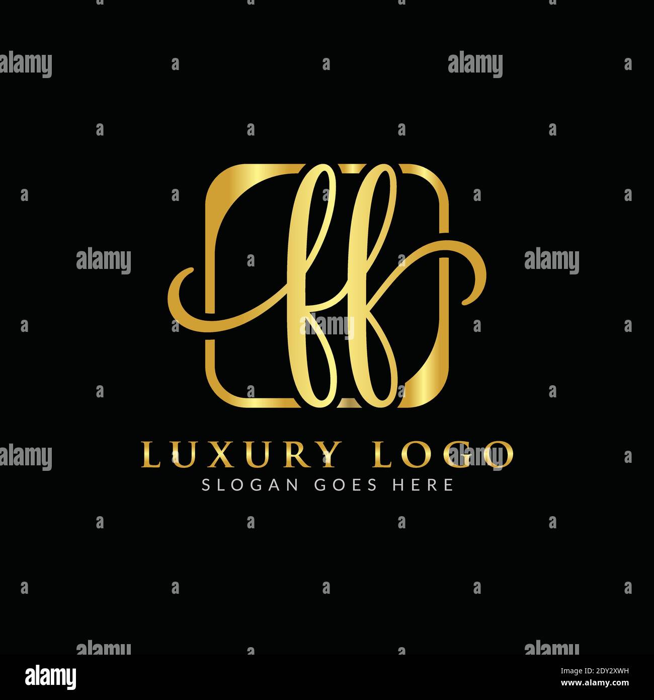 Initial FF Letter Logo With Creative Modern Business Typography Vector ...