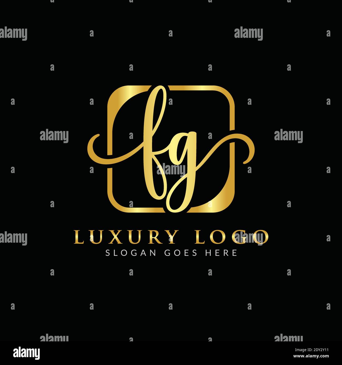 Initial FG Letter Logo With Creative Modern Business Typography Vector ...