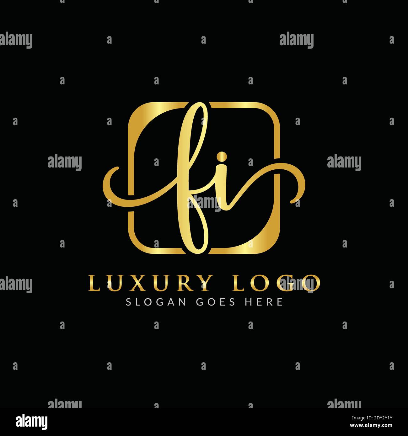 Initial FI Letter Logo With Creative Modern Business Typography Vector ...