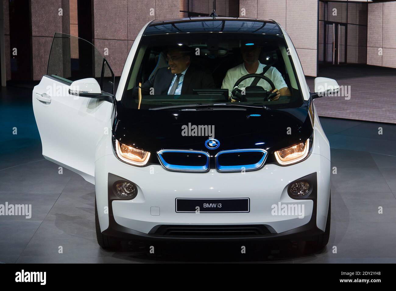 The new BMW I3 during the press day of the Paris Motor Show, known as ...
