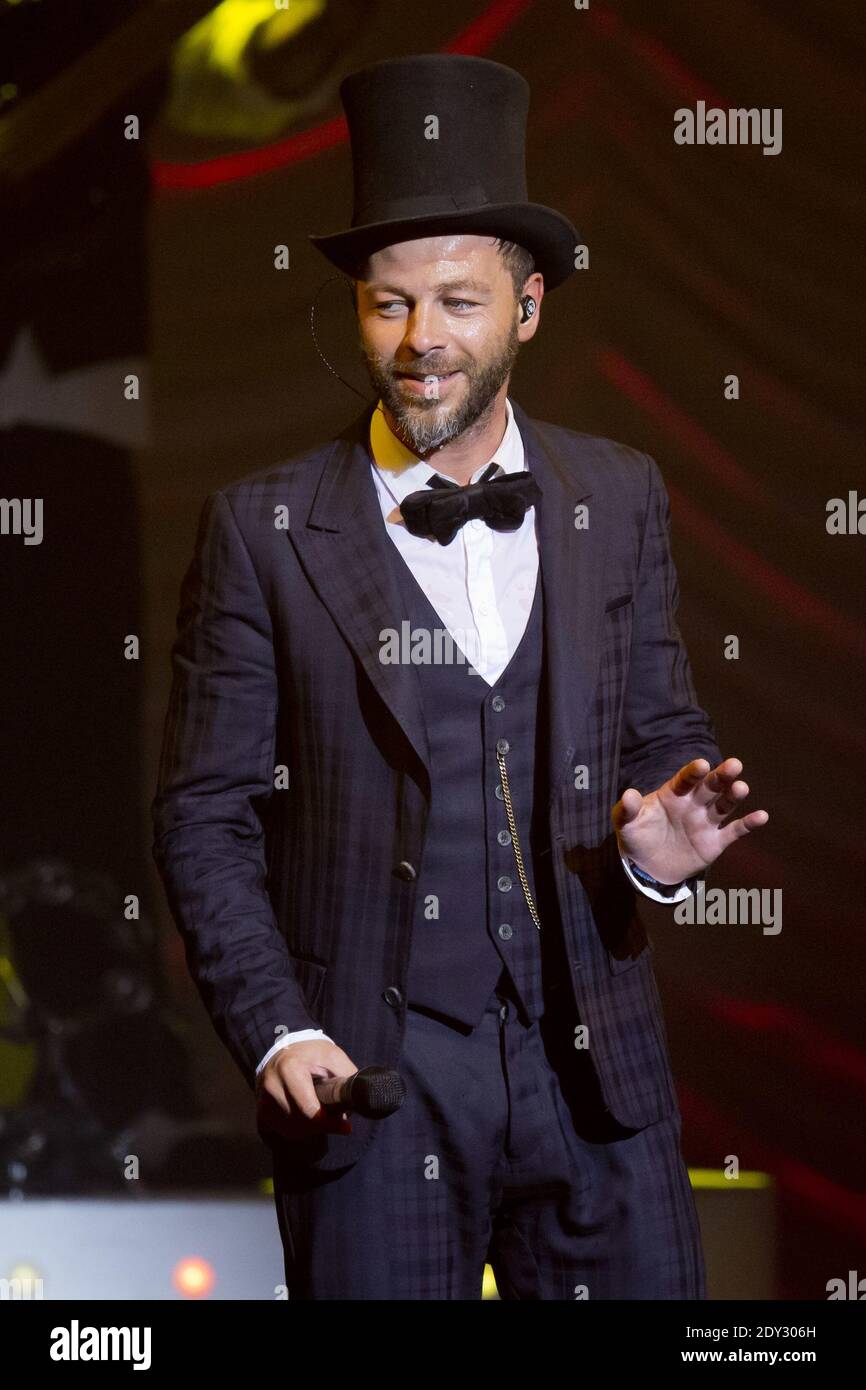 French singer Christophe Mae, performs at Palais Nikaia in Nice ...
