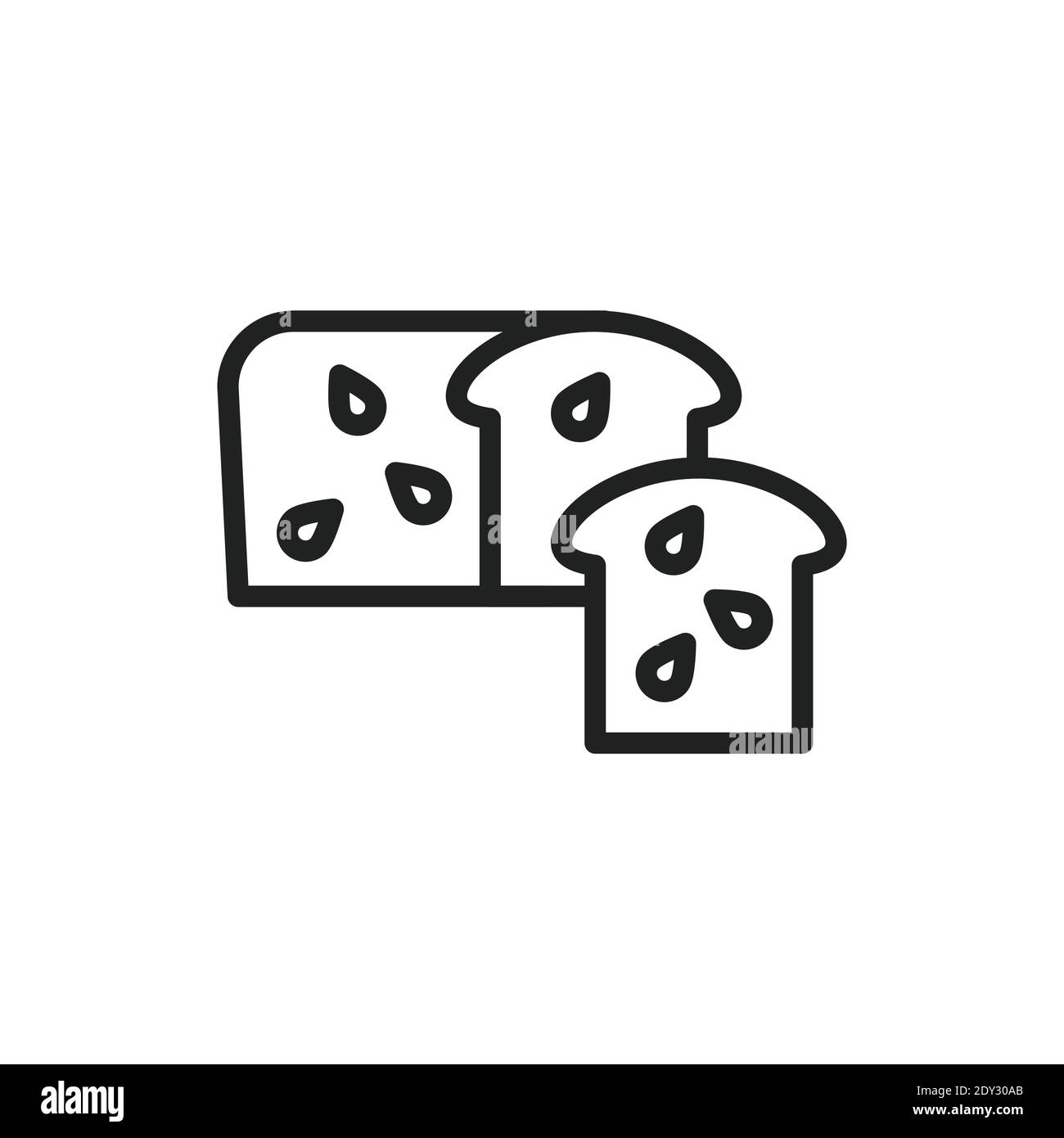 Whole grain rye bread Stock Vector Images - Alamy