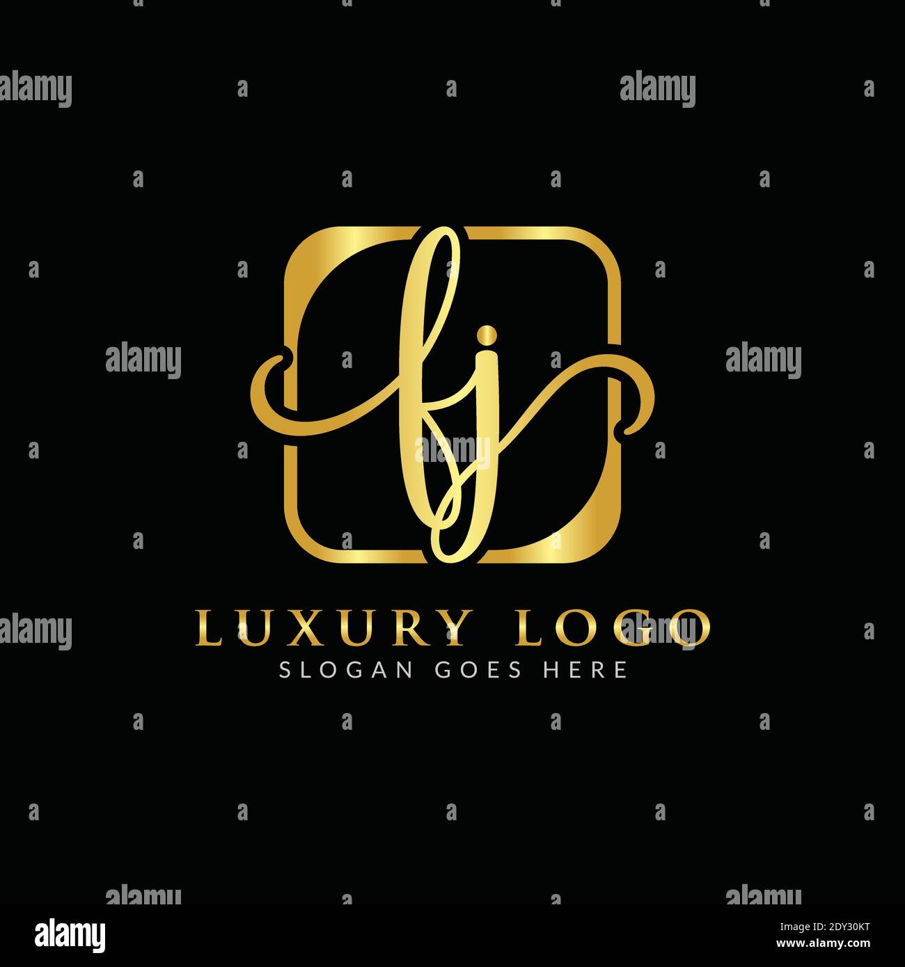 Initial FJ Letter Logo With Creative Modern Business Typography Vector Template. Creative Letter ...