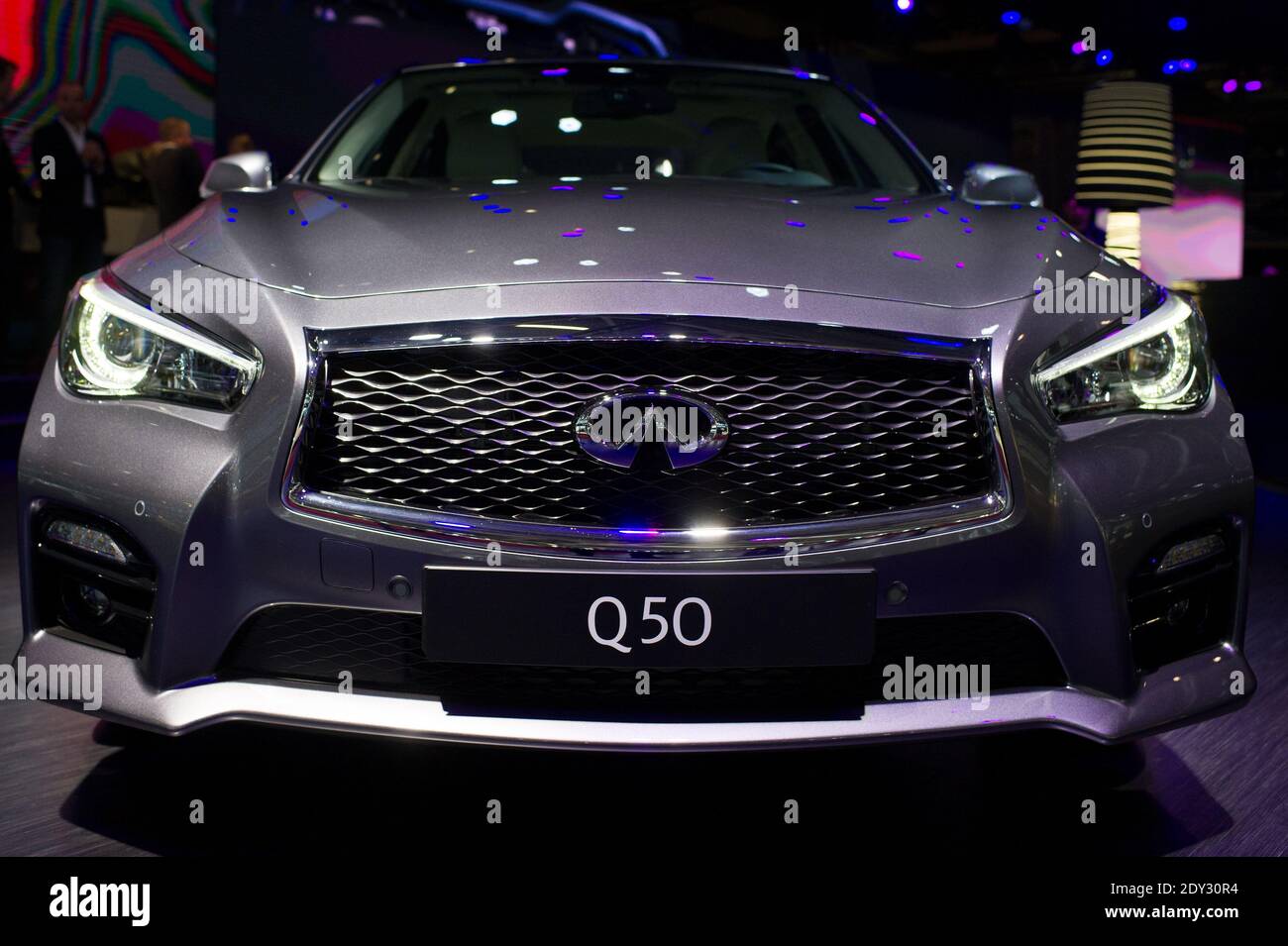 A new Lexus Q50 presented during press day of the Paris Motor Show on ...