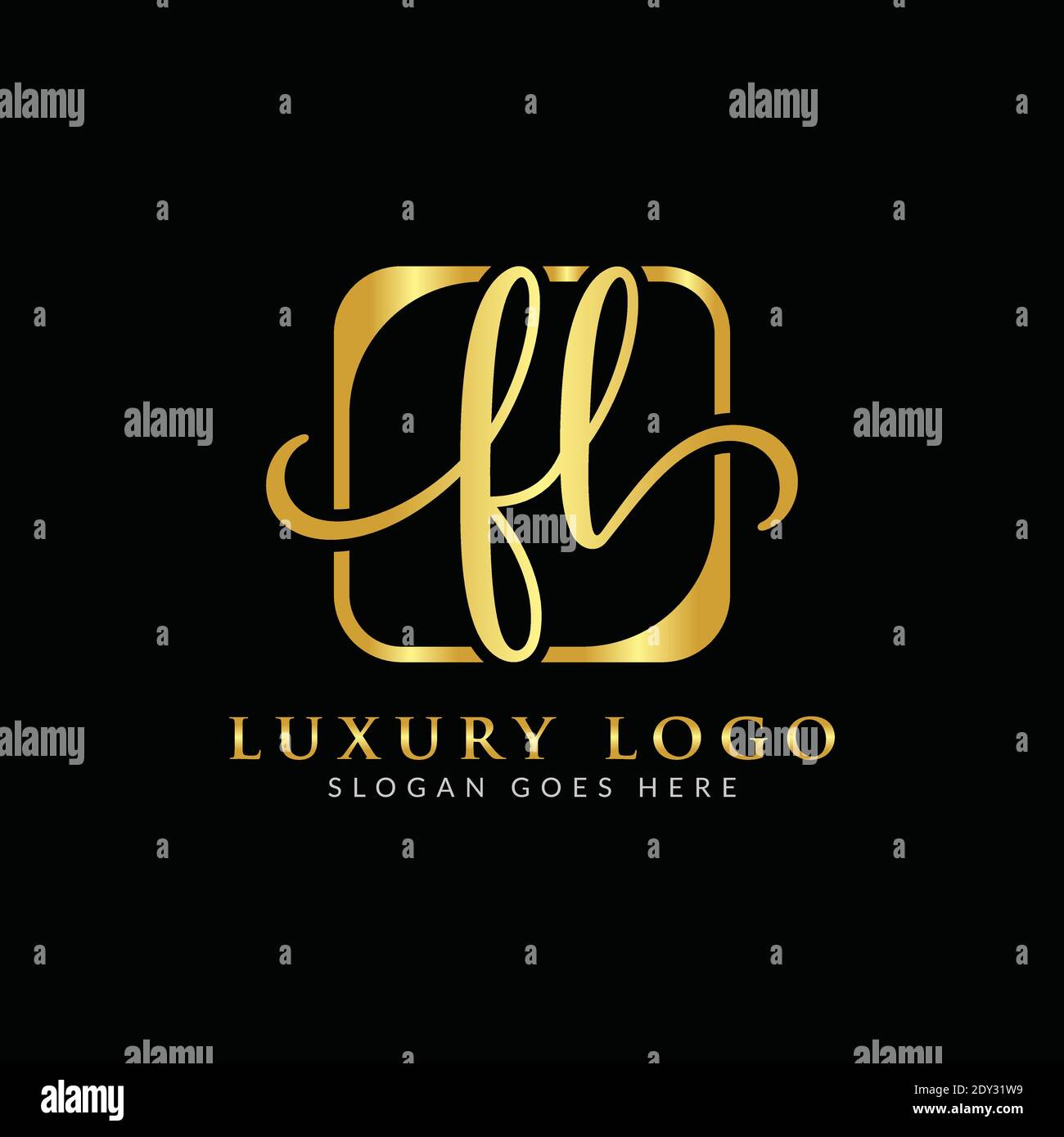 Initial FL Letter Logo With Creative Modern Business Typography Vector ...