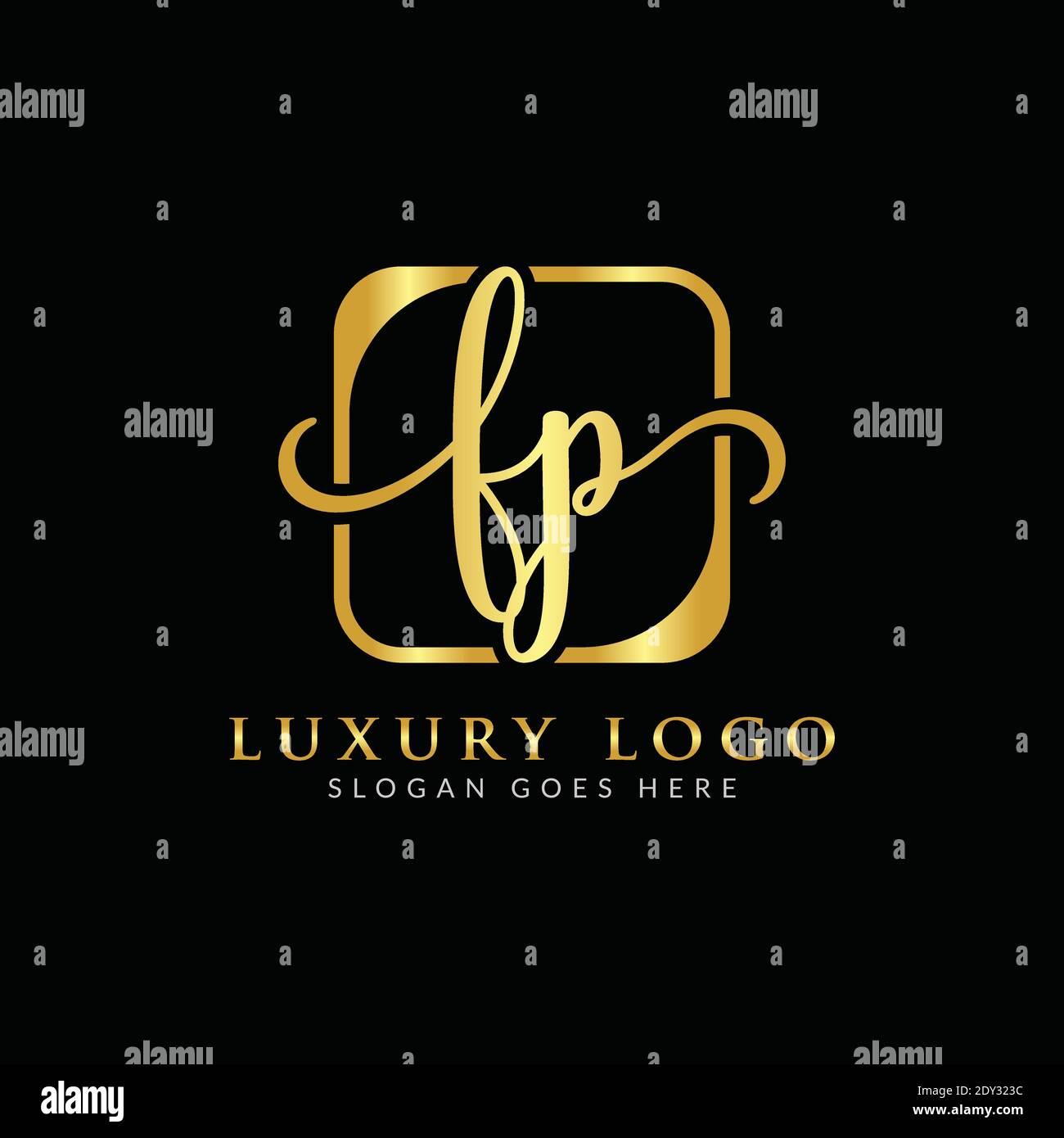 Initial FP Letter Logo With Creative Modern Business Typography Vector ...