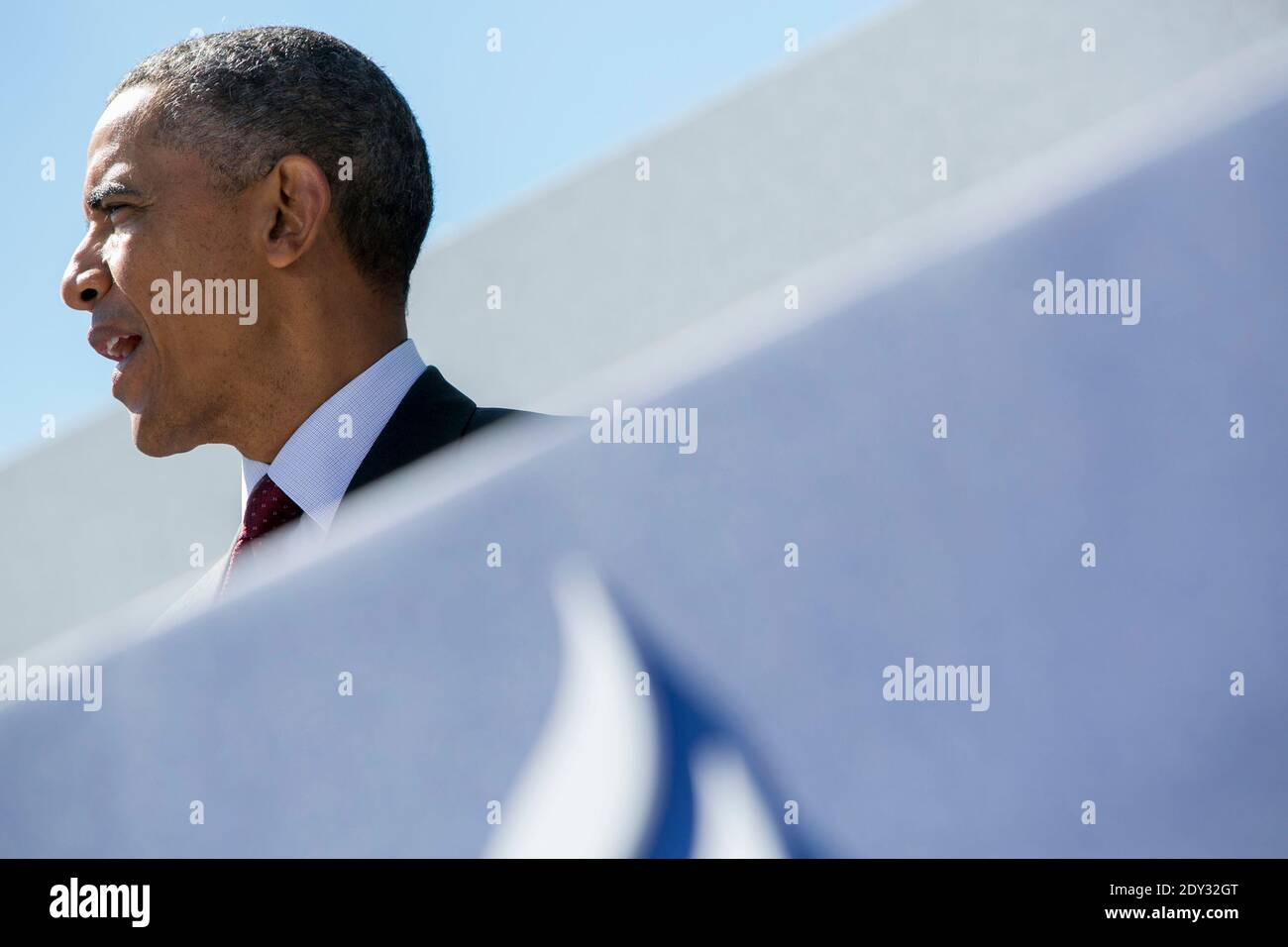 President Barack Obama delivers remarks during a dedication ceremony ...