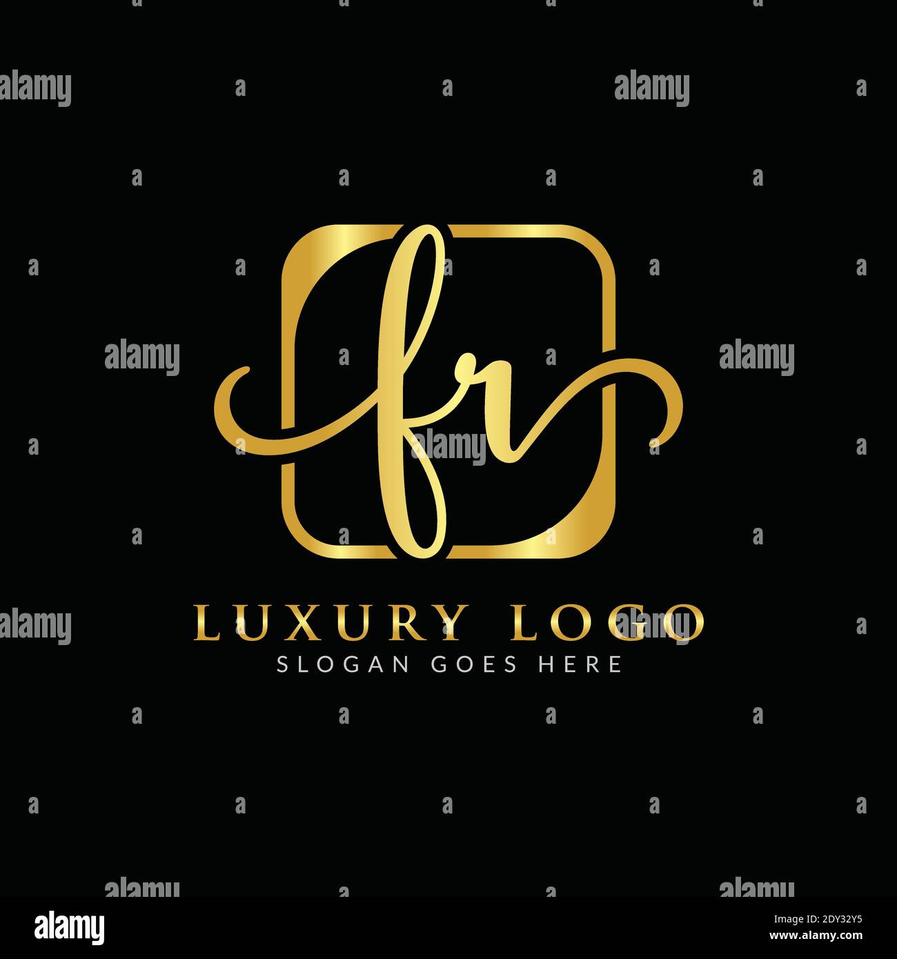 Initial FR Letter Logo With Creative Modern Business Typography Vector ...