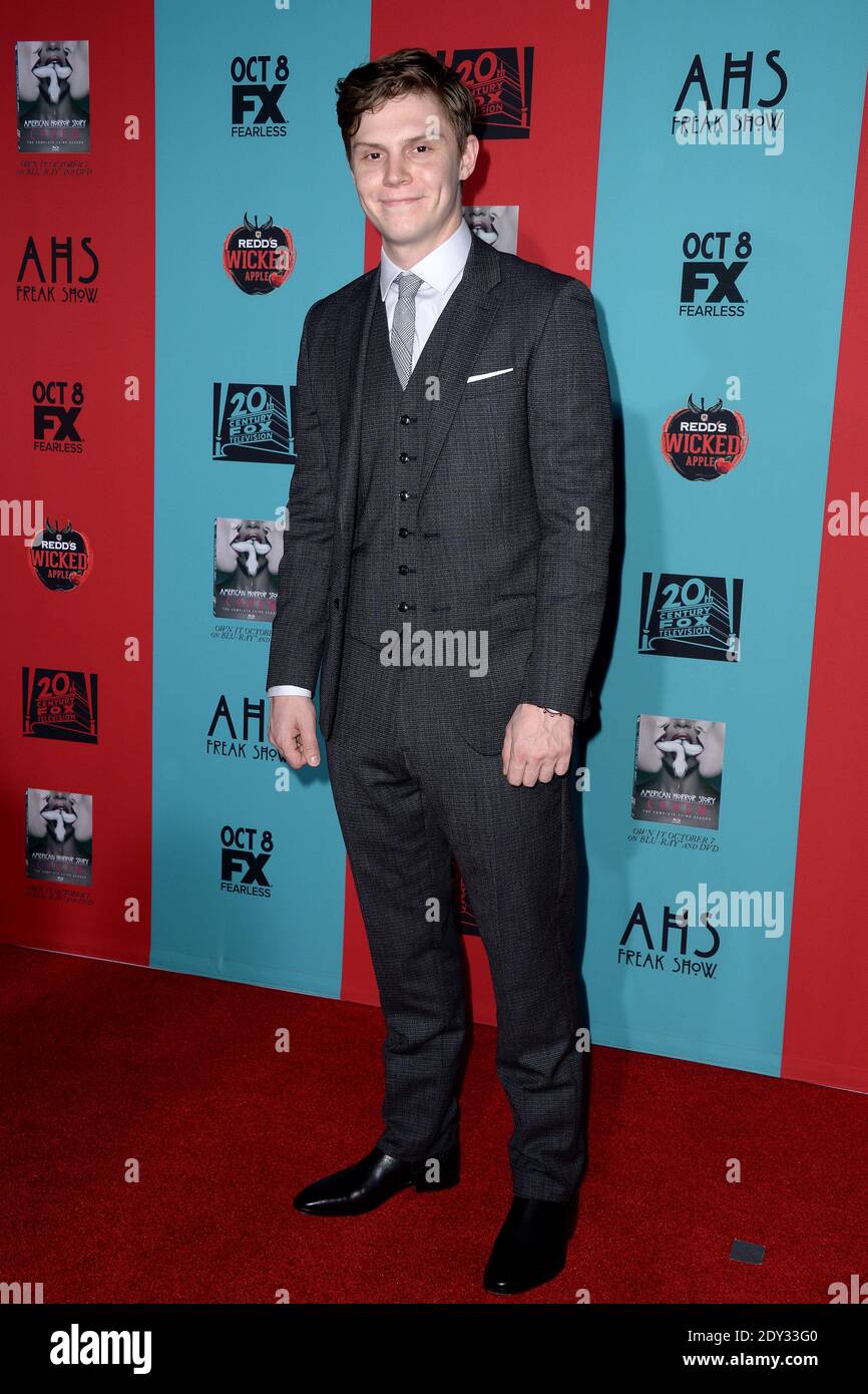 Evan Peters attends FX American Horror Story: Freak Show premiere screening at TCL Chinese ...