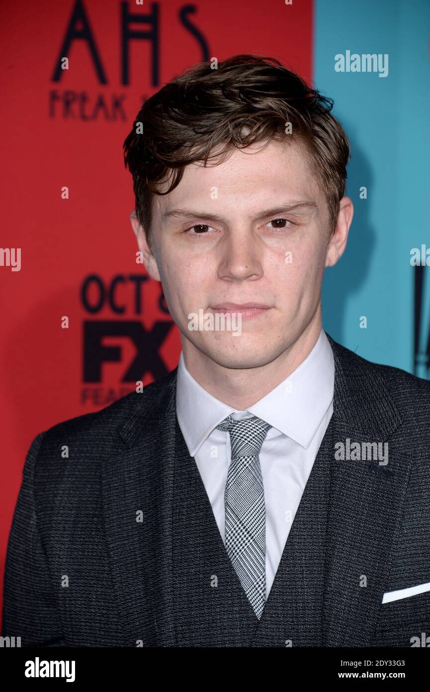 Evan Peters attends FX American Horror Story: Freak Show premiere screening at TCL Chinese ...