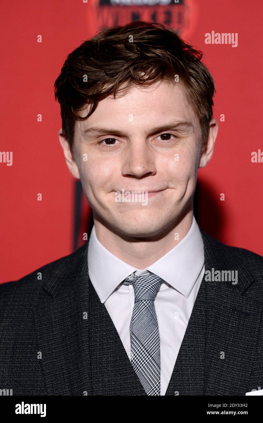 Evan Peters attends FX American Horror Story: Freak Show premiere screening at TCL Chinese ...