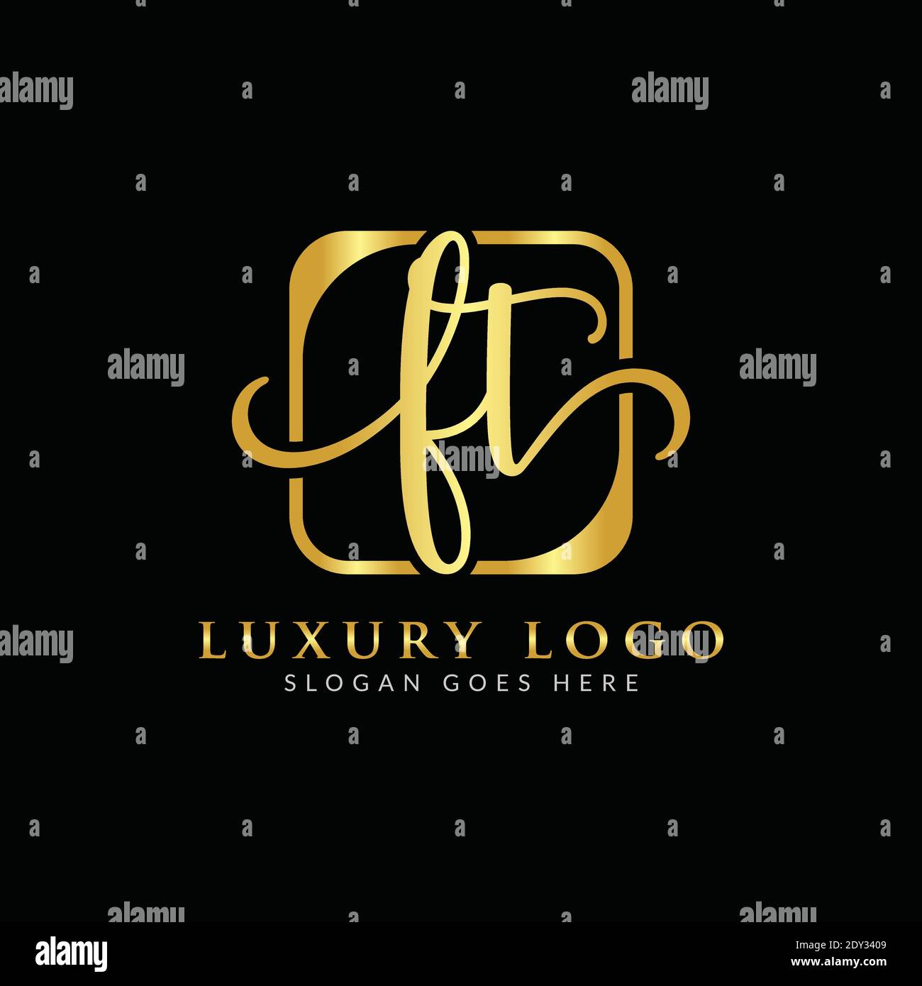 Initial FT Letter Logo With Creative Modern Business Typography Vector ...