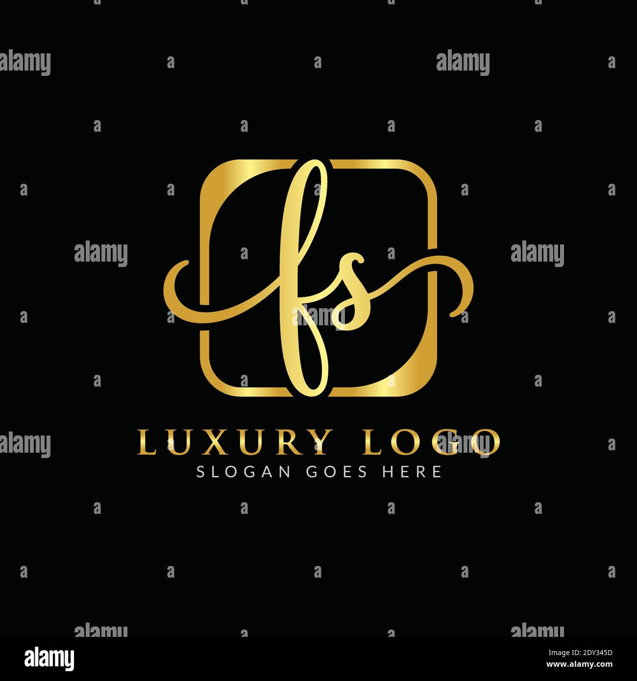 Initial FS Letter Logo With Creative Modern Business Typography Vector ...