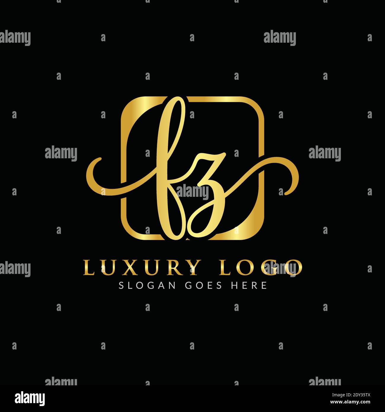 Initial FZ Letter Logo With Creative Modern Business Typography Vector ...