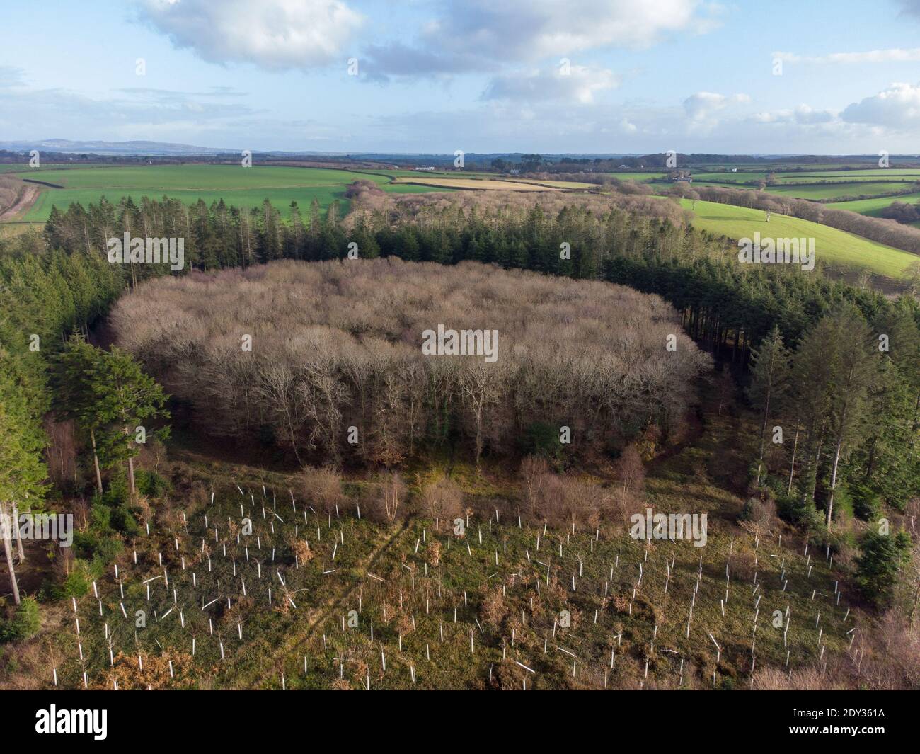 Aerial view iron age fort hi-res stock photography and images - Alamy