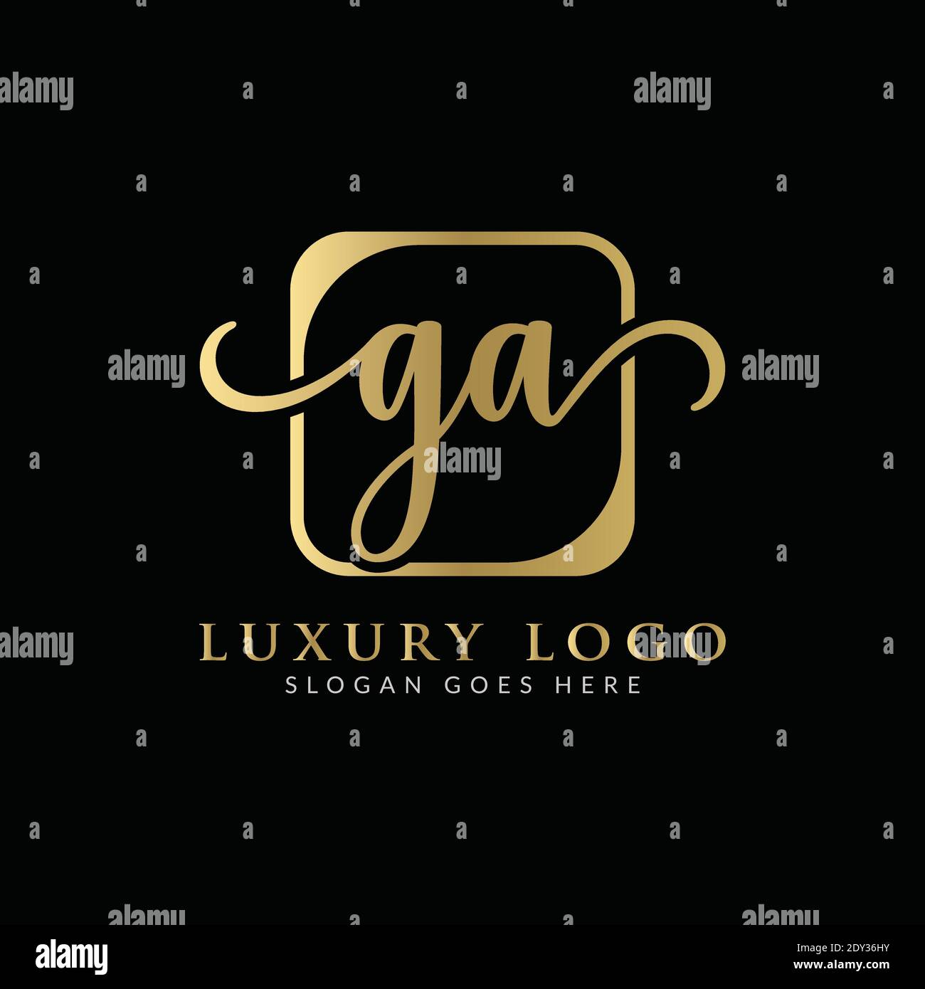 Initial GA Letter Logo Creative Modern Typography Vector Template ...