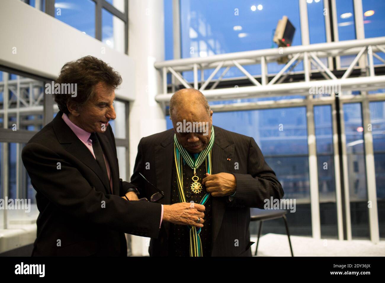 US musician and producer Quincy Jones after being awarded Grand ...