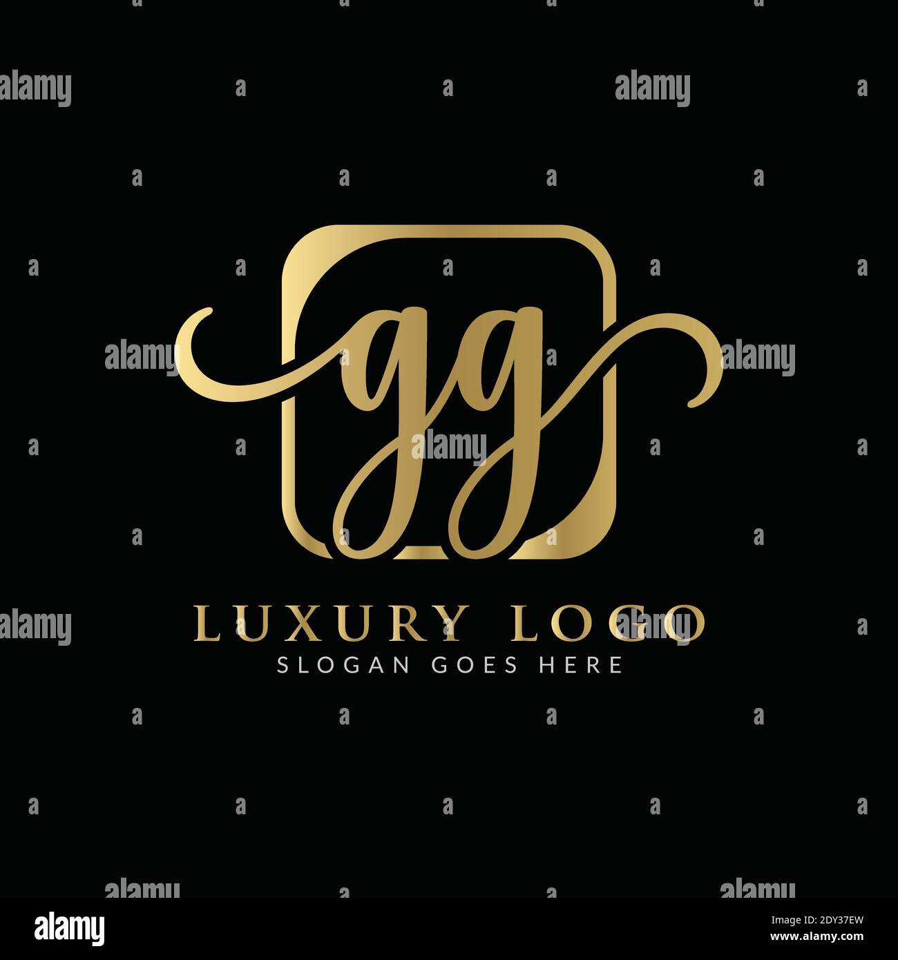 Initial GG Letter Logo Creative Modern Typography Vector Template ...