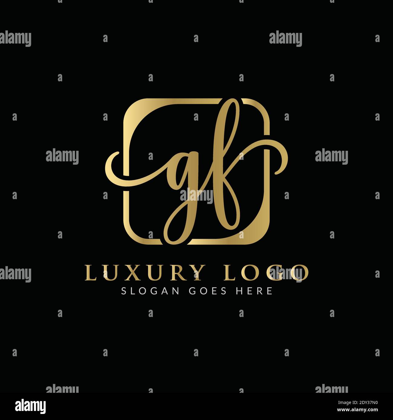 Initial GF Letter Logo Creative Modern Typography Vector Template ...