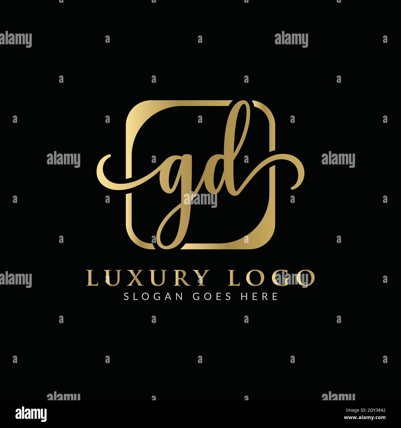 Initial GD Letter Logo Creative Modern Typography Vector Template ...