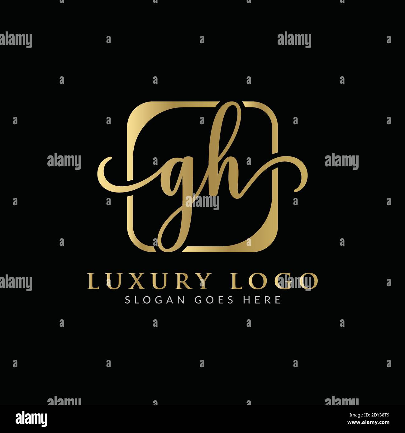 Initial GH Letter Logo Creative Modern Typography Vector Template ...