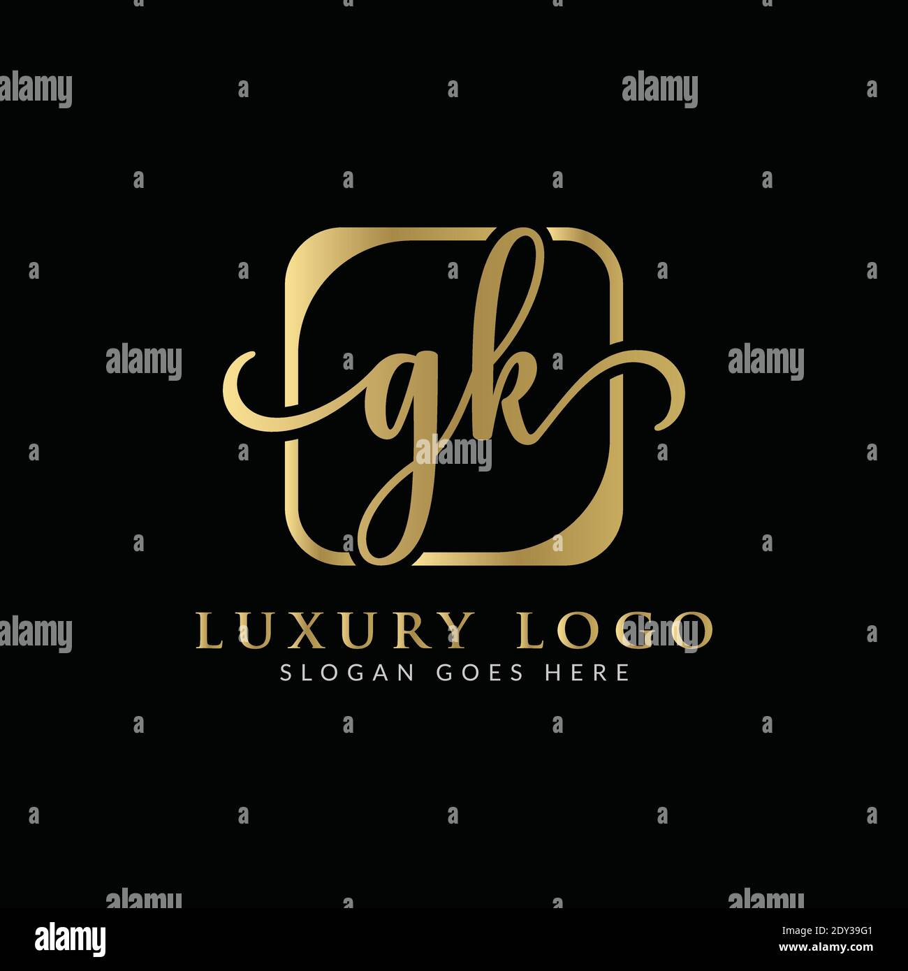 Initial GK Letter Logo Creative Modern Typography Vector Template ...