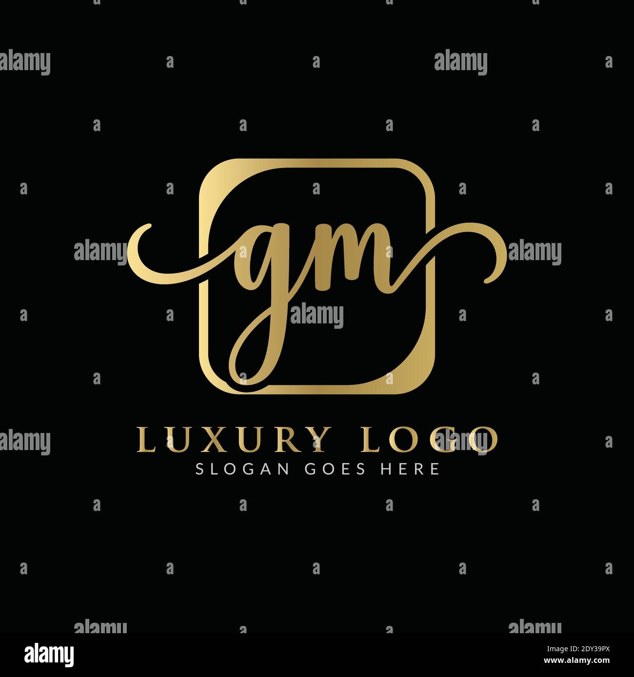 Initial GM Letter Logo Creative Modern Typography Vector Template ...