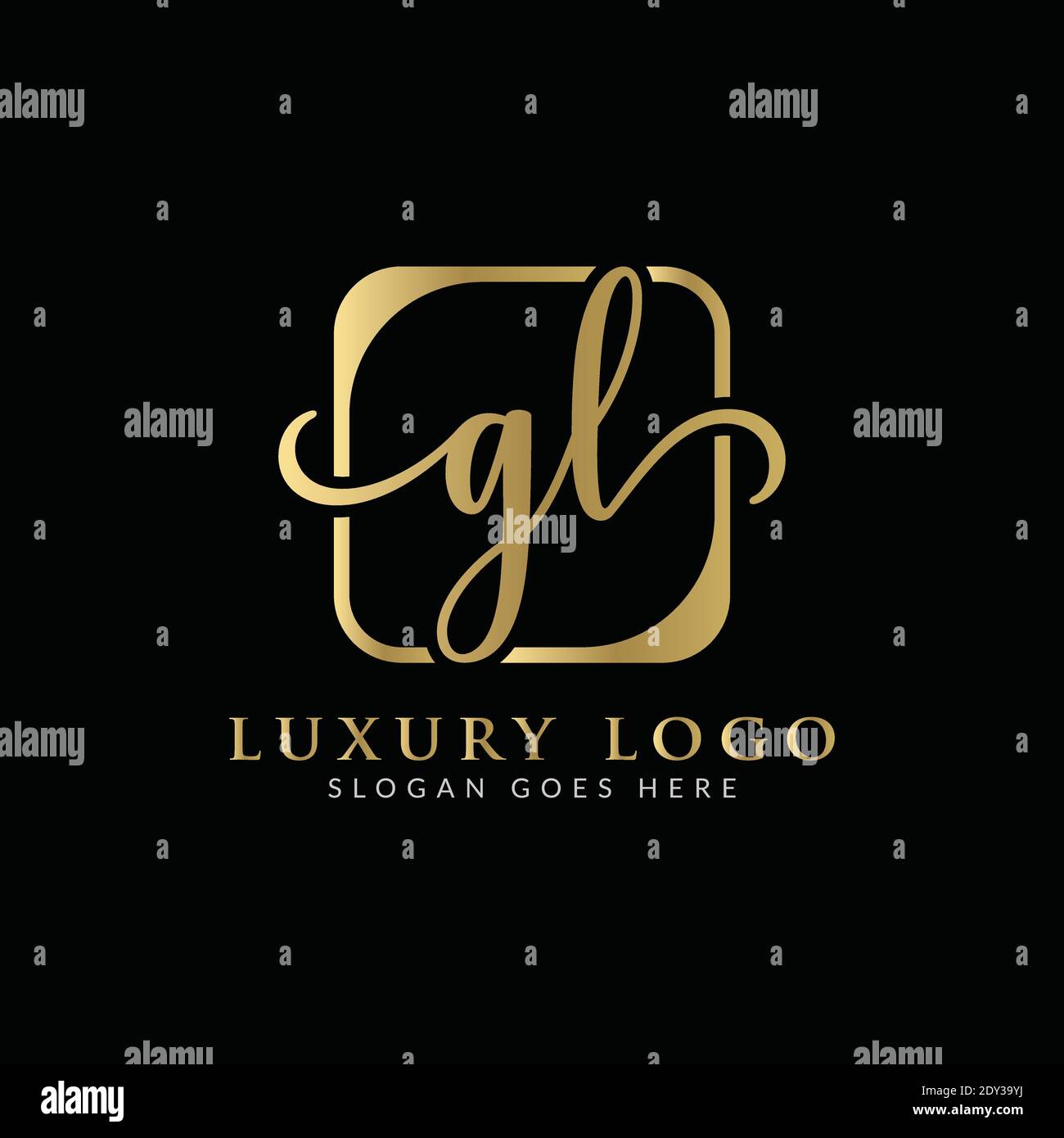 Initial GL Letter Logo Creative Modern Typography Vector Template ...