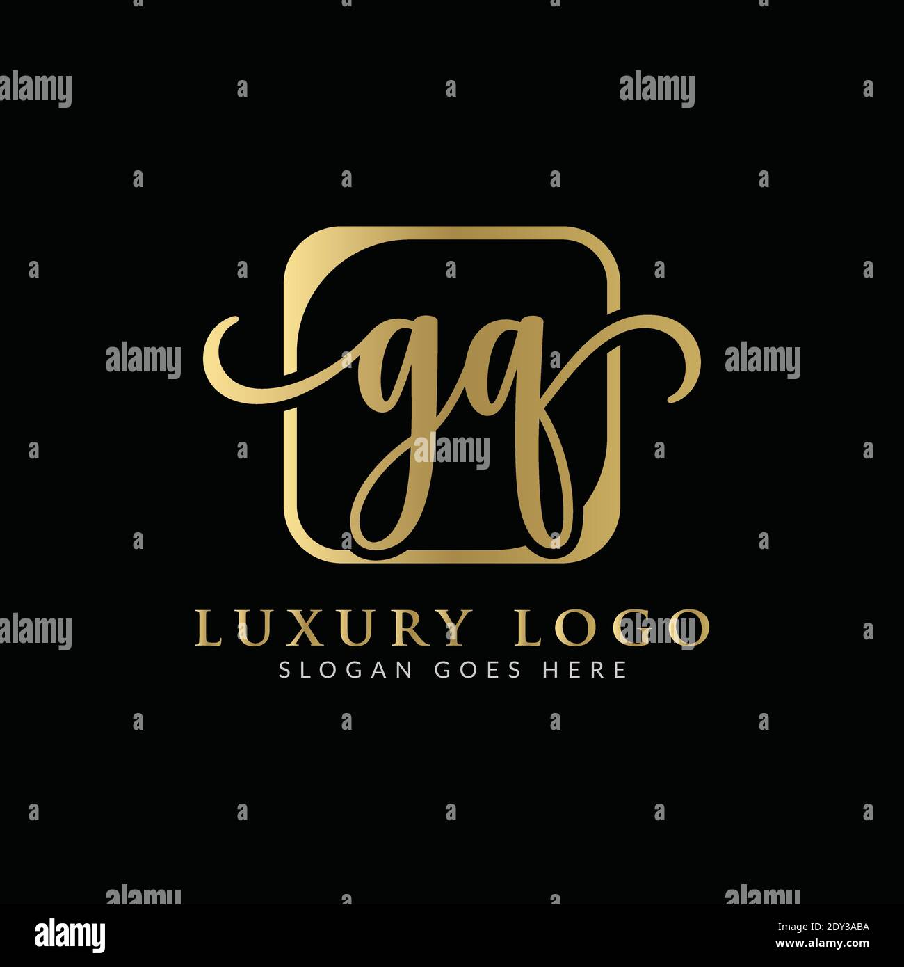 Initial GQ Letter Logo Creative Modern Typography Vector Template ...