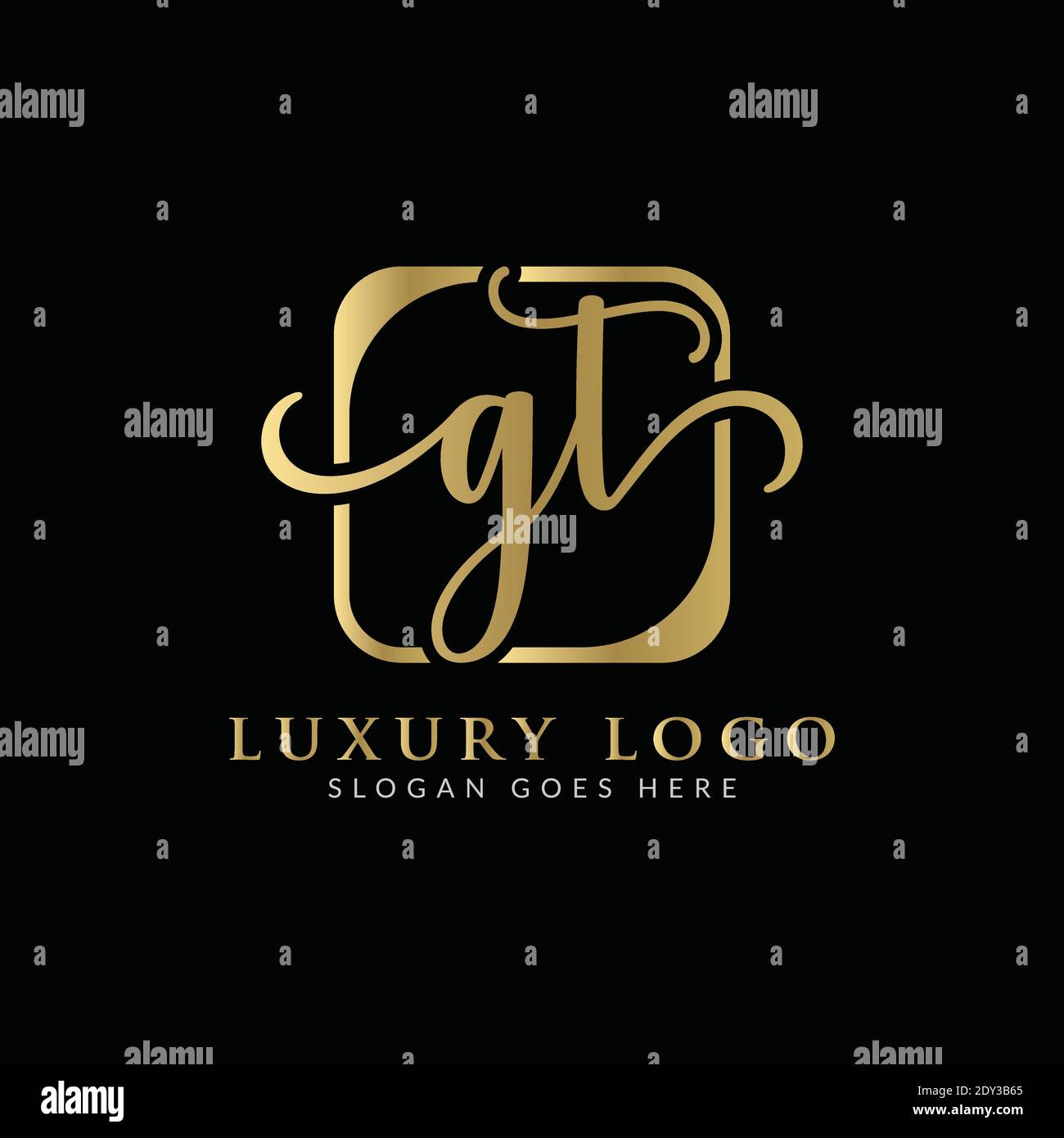 Initial GT Letter Logo Creative Modern Typography Vector Template ...