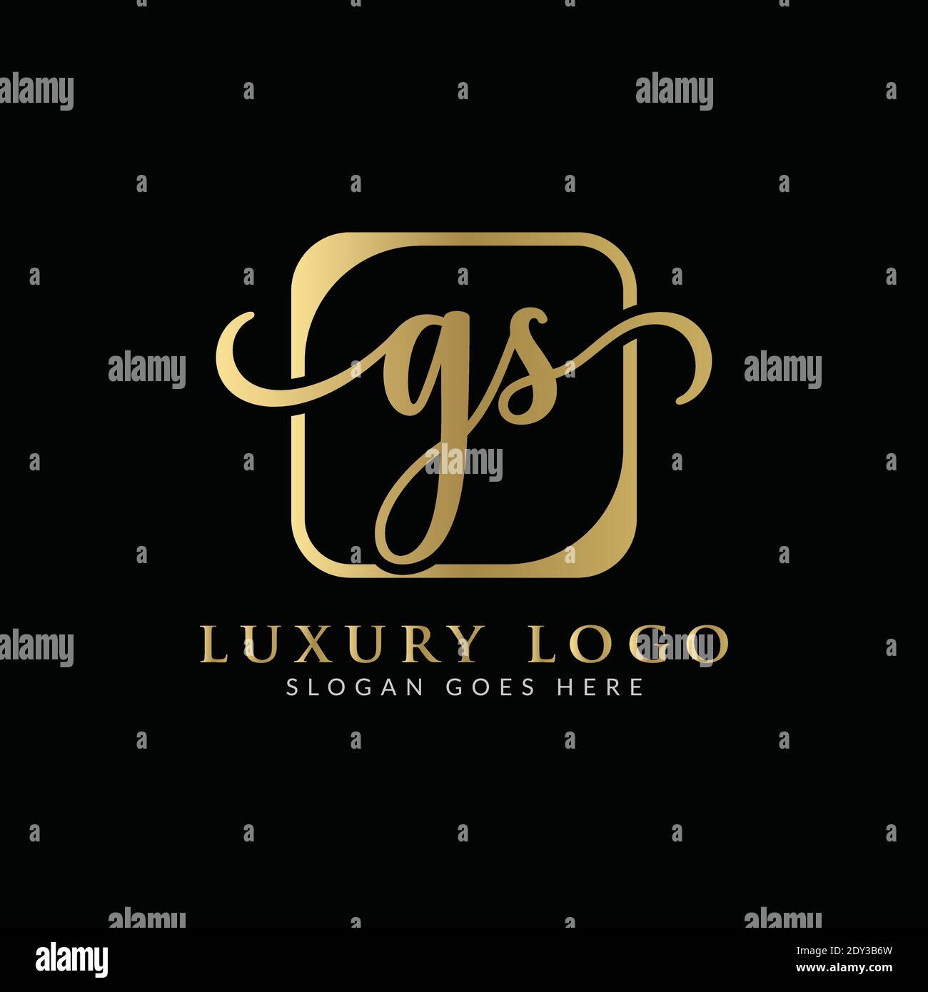 Initial GS Letter Logo Creative Modern Typography Vector Template ...