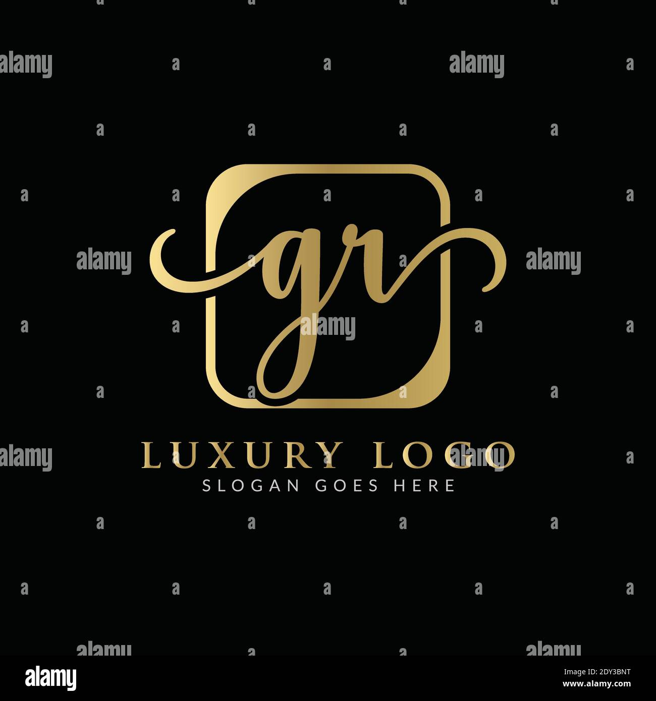 Initial GR Letter Logo Creative Modern Typography Vector Template ...