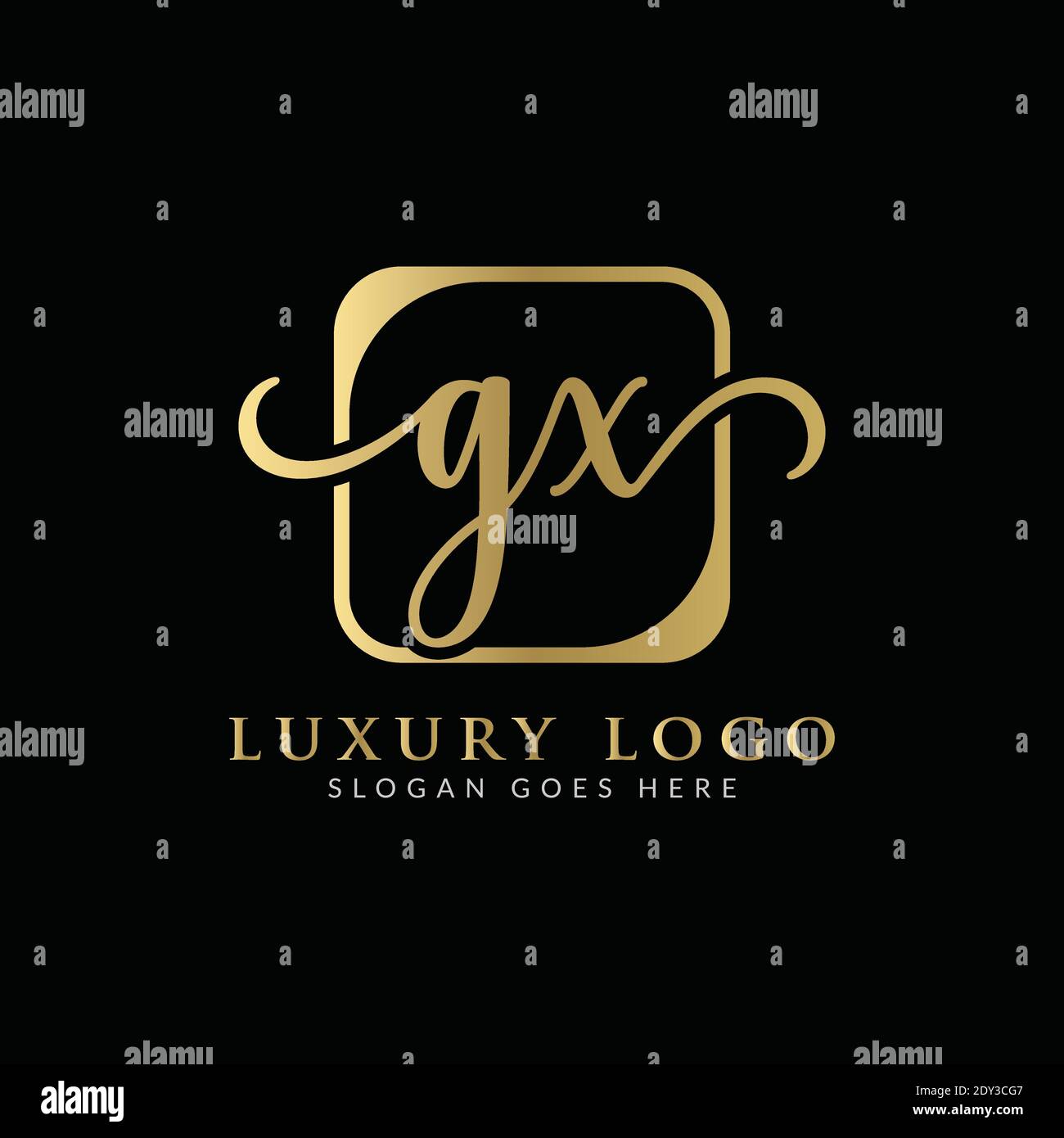 Initial GX Letter Logo Creative Modern Typography Vector Template ...