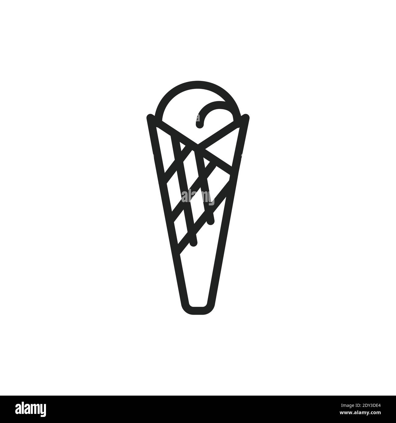 Organic ice cream line icon. Outline pictogram for web page Stock ...