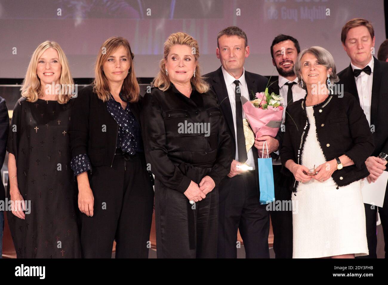 Lea Drucker, Sophie Duez, Catherine Deneuve, Guy Myhill and Mayor of ...