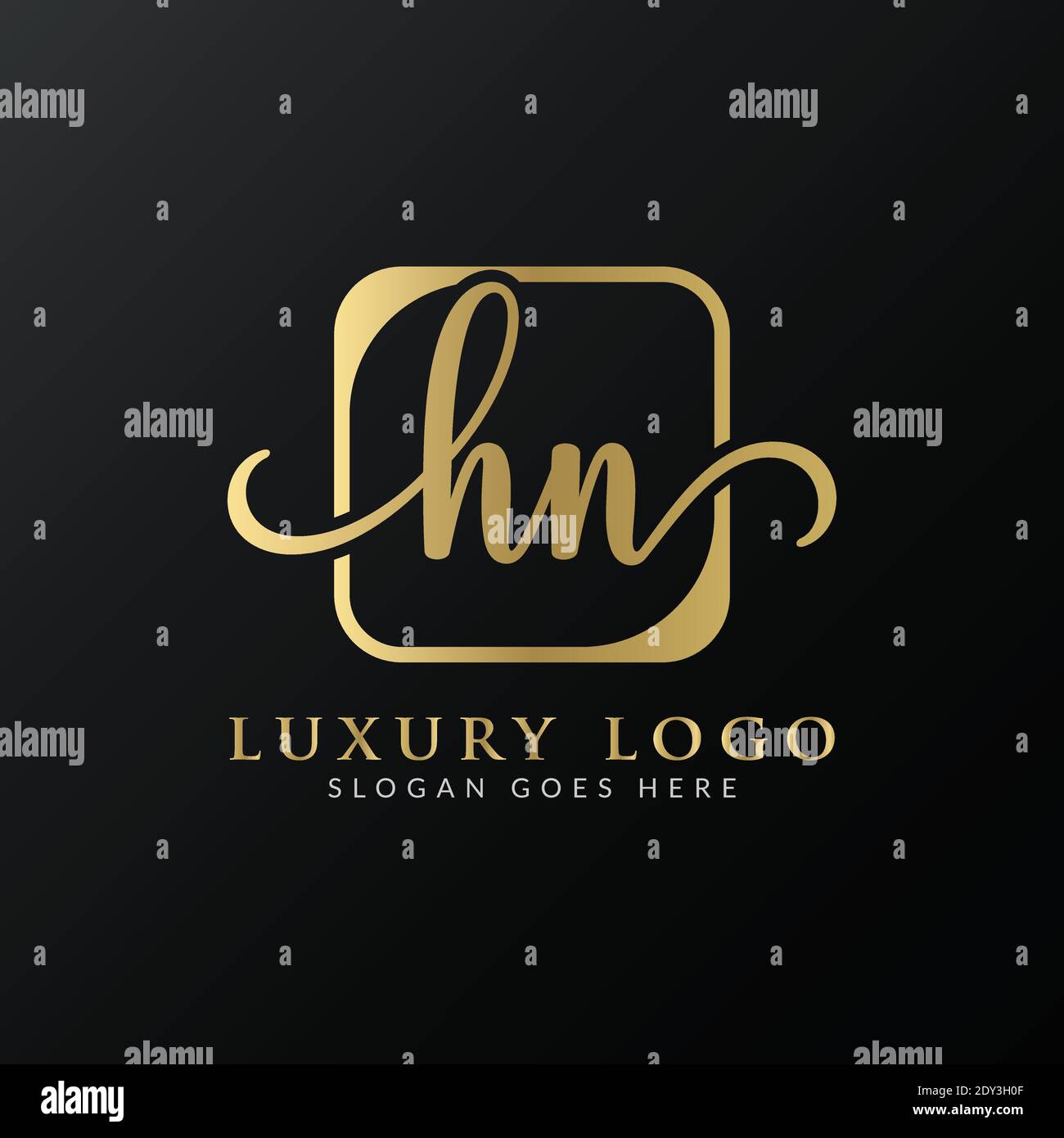 HN Logo Design Vector Template. Initial Luxury Letter HN Vector ...