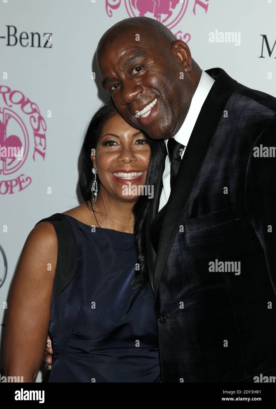 Earvin (Magic) Johnson, Cookie Johnson at the Carousel Of Hope Ball ...