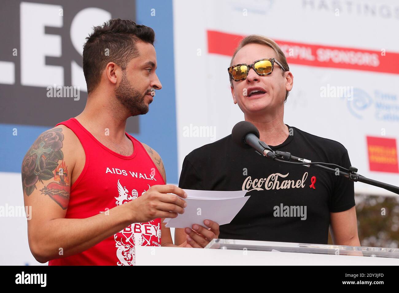 Jai Rodriguez and Carson Kressley attend the annual AIDS Walk Los ...
